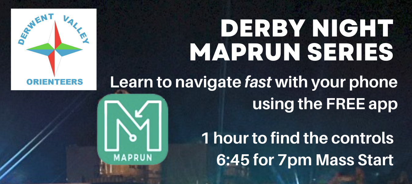 Autumn 23 DVO Derby Headtorch MapRun series | Derwent Valley Orienteers