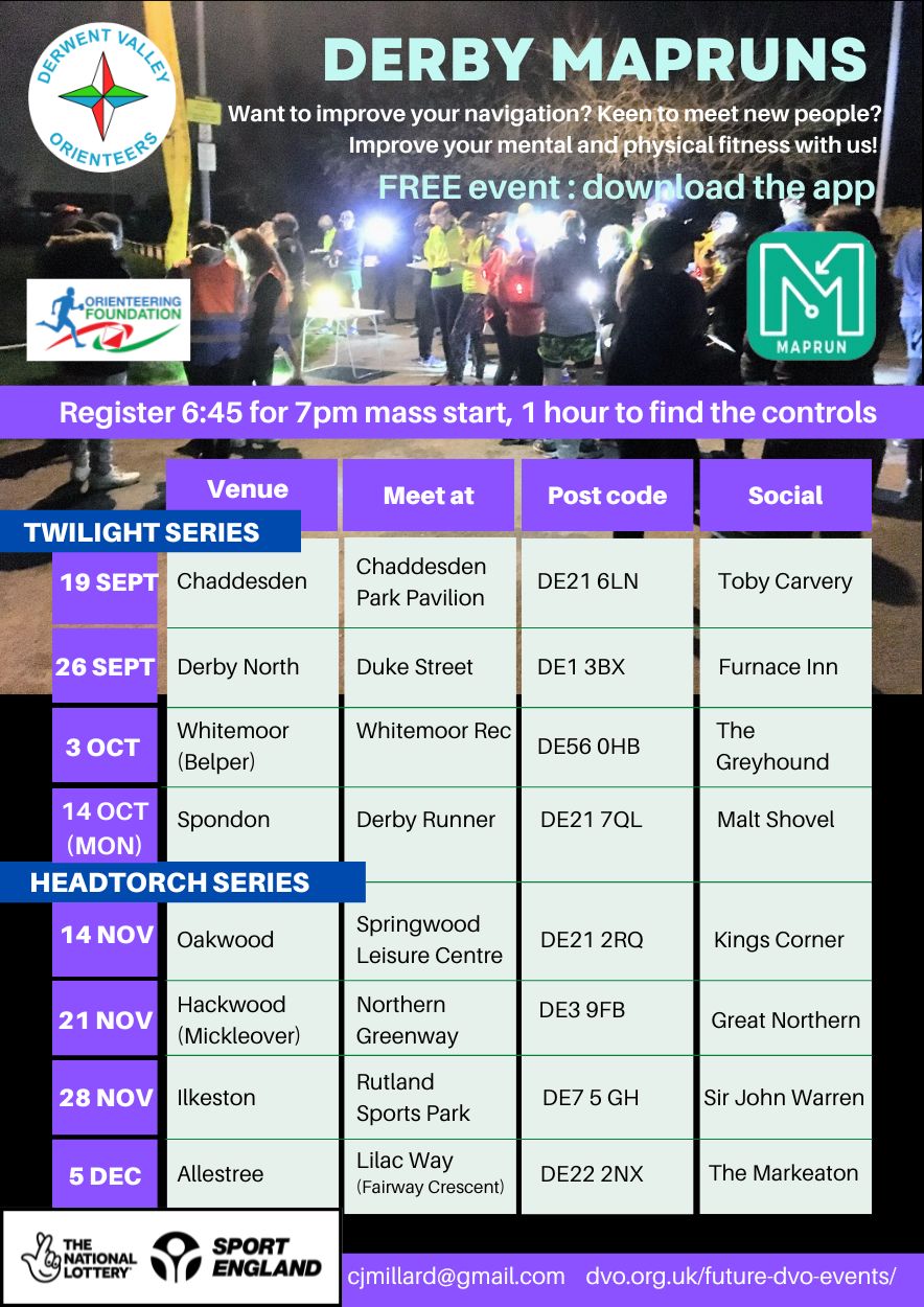 Autumn MapRuns 2024 | Derwent Valley Orienteers